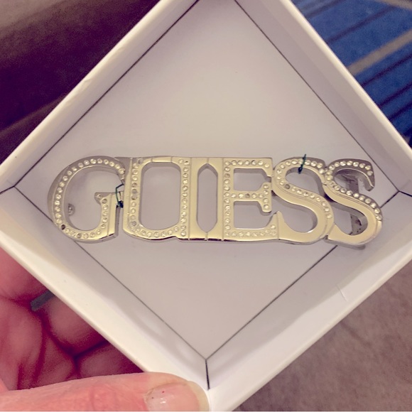 Guess | Accessories | Vintage Guess Silver Rhinestone Belt Buckle ...